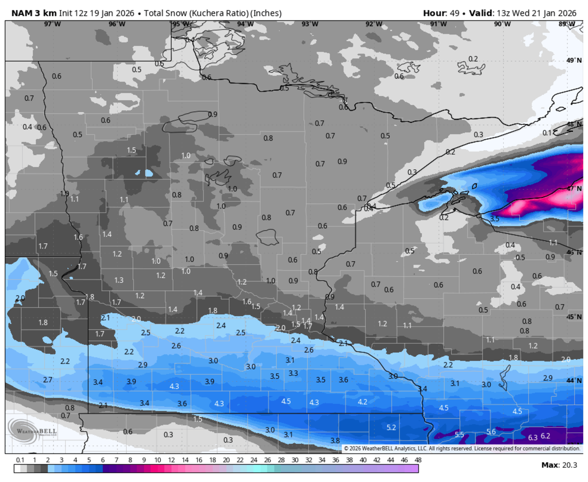 Snow slides through Tuesday before the coldest air yet invades ...