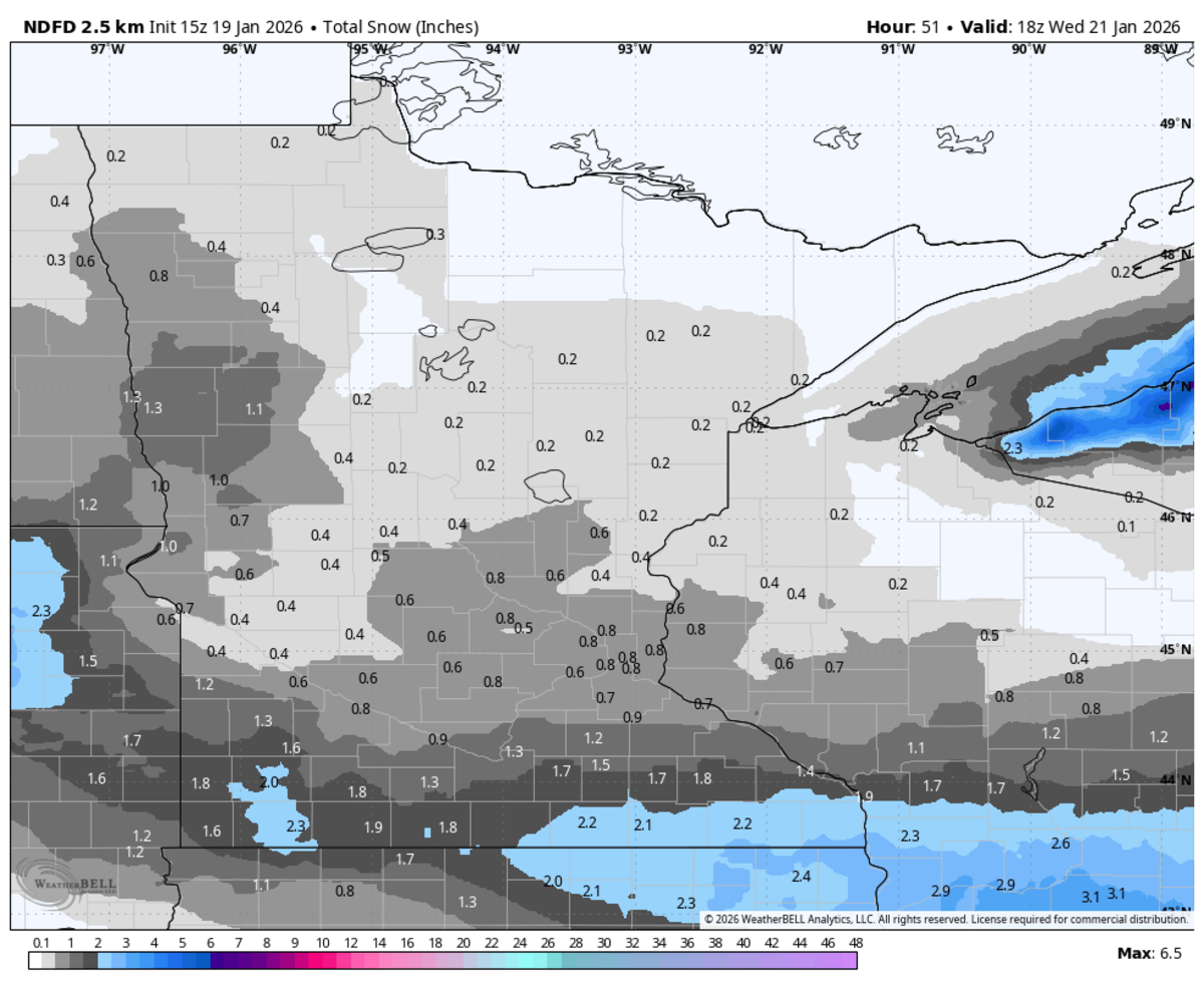 Snow slides through Tuesday before the coldest air yet invades ...