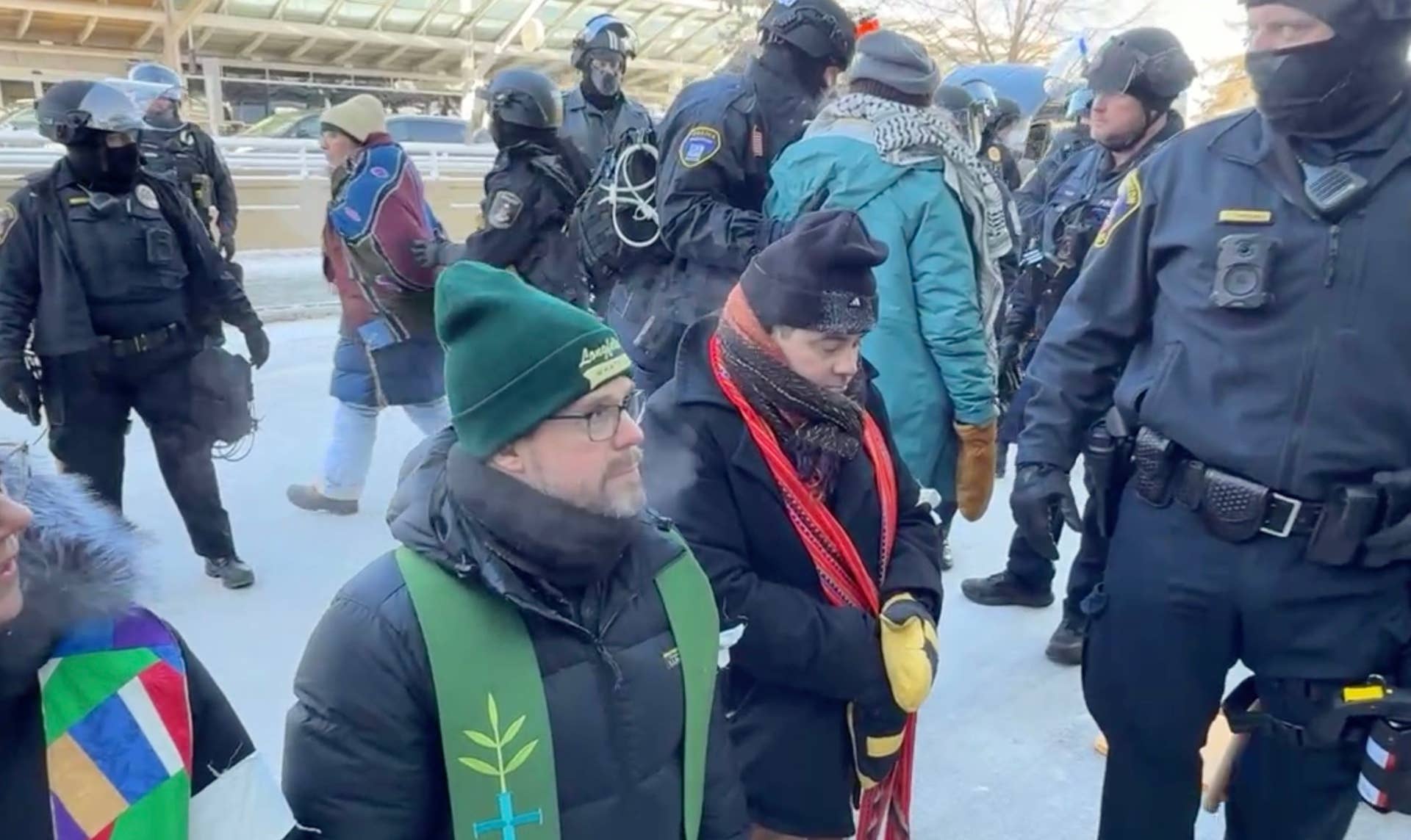 Police make arrests as clergy members stage anti-ICE protest at MSP ...