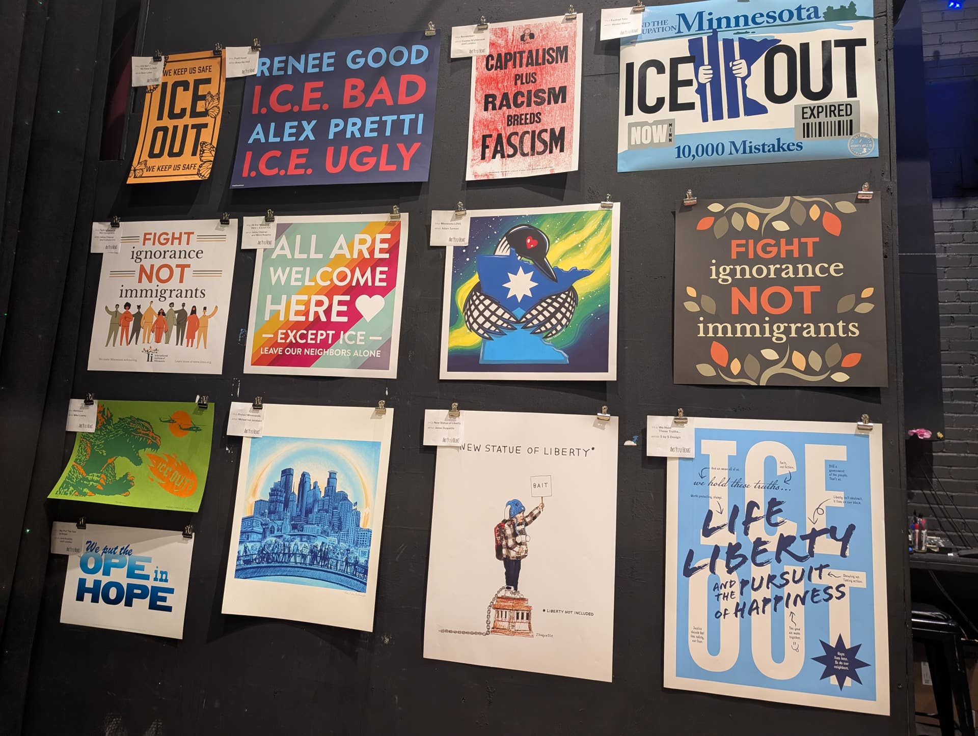 Gallery of anti-ICE posters opens at Can Can Wonderland on Valentine's ...