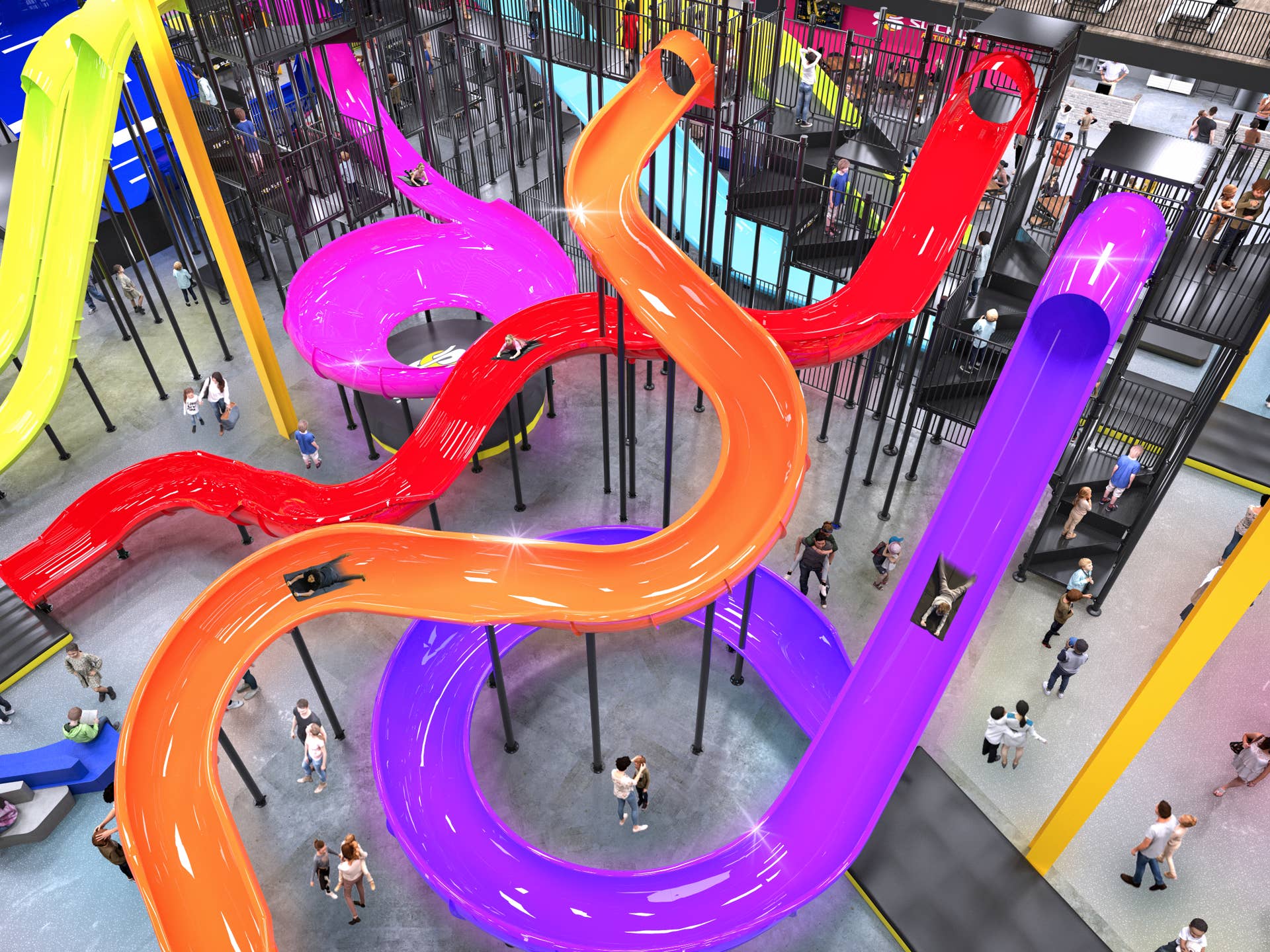 Slick City Action Park, an indoor park with 14 slides, will open first ...