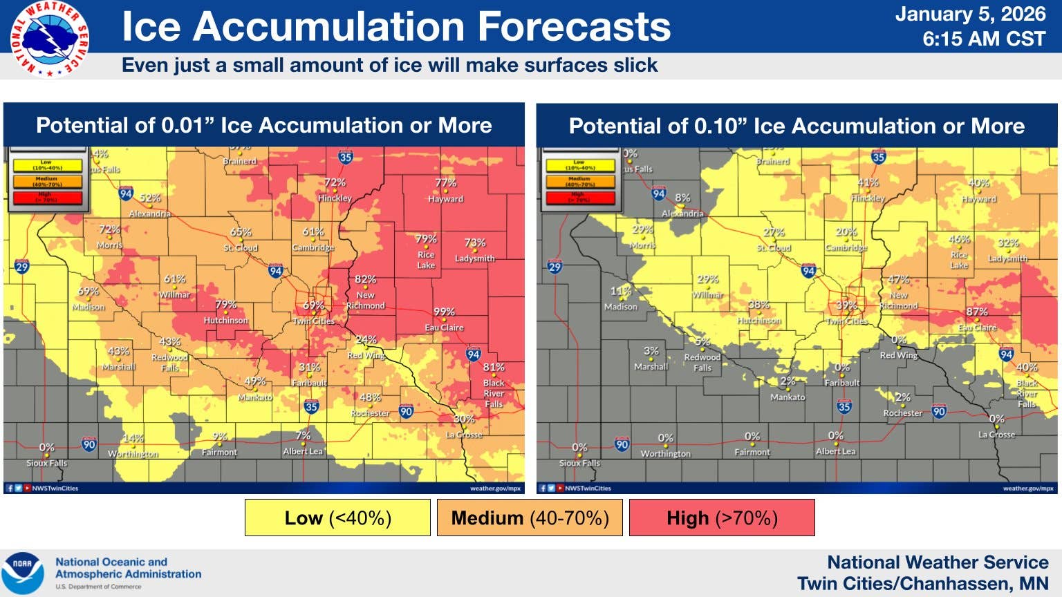 Freezing rain could prompt ice storm warning later Monday in Minnesota ...